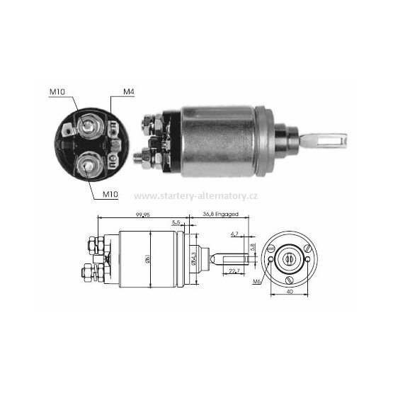 Spínací cívka BOSCH 0331402077 0331402509 0331401508 0331401027 ...